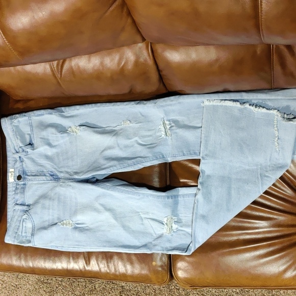 easel | Jeans | Easel Flare Light Wash Jeans With Little Distressing ...